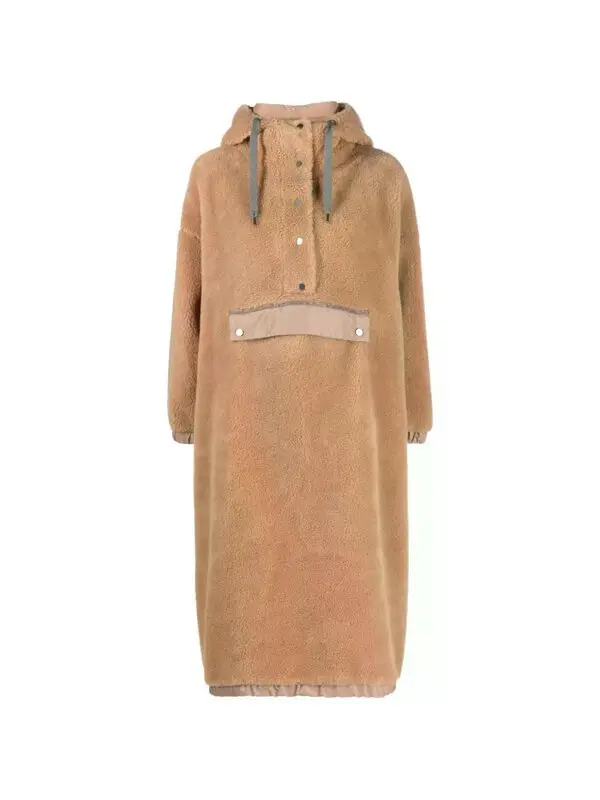 Brunello Cucinelli Shearling Hooded Coat