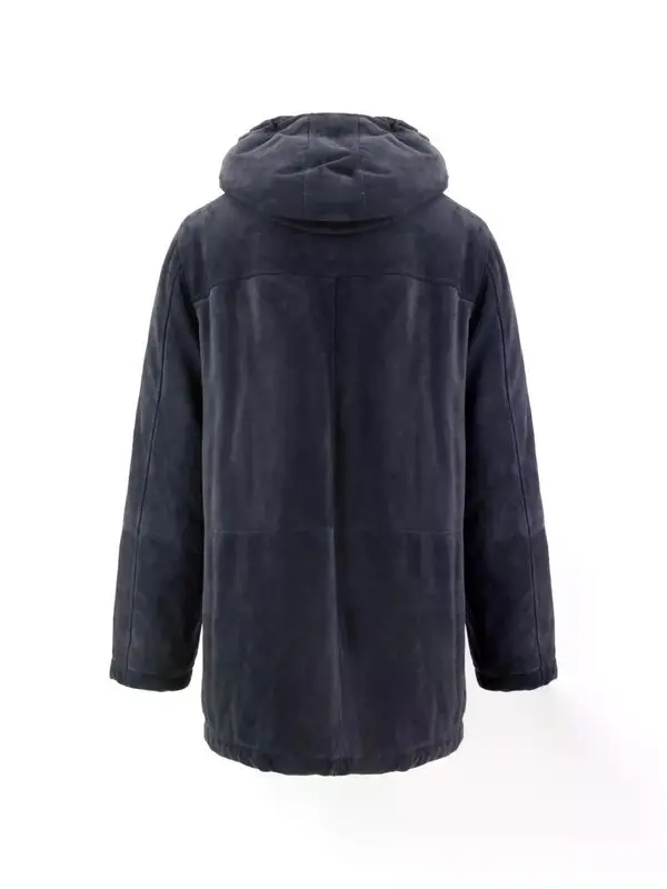 Brunello Cucinelli Hooded Zip-up Leather Parka