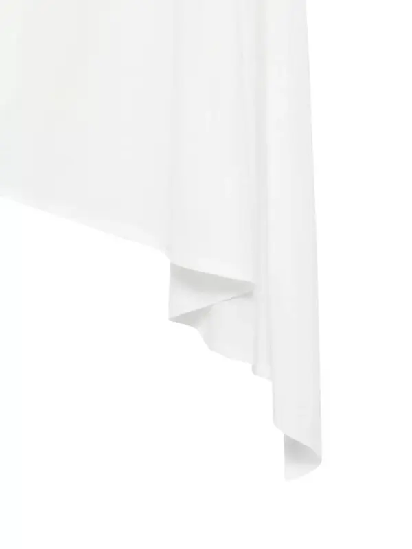 AMAZUIN Emma Gathered Asymmetric Midi Skirt - White