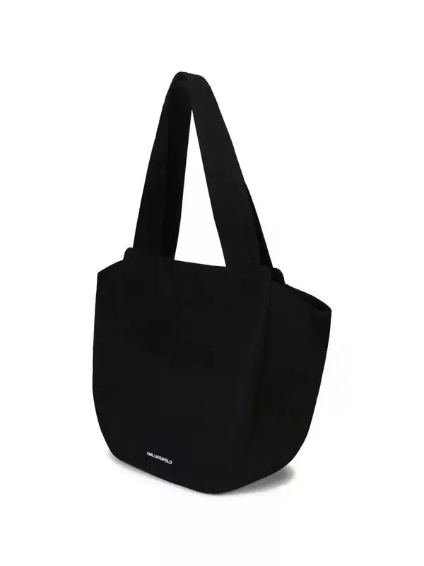 Karl Lagerfeld Signature Ruffled-logo Tote Bag