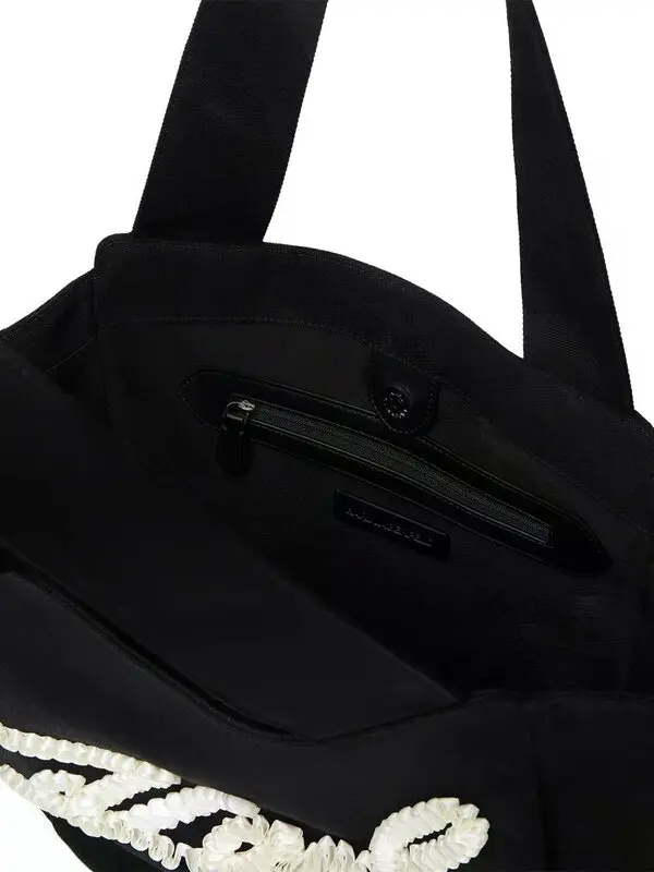 Karl Lagerfeld Signature Ruffled-logo Tote Bag