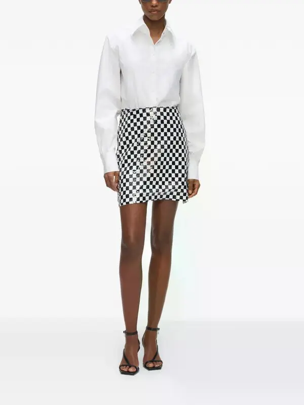 Karl Lagerfeld Checkerboard Sequin Mini Skirt