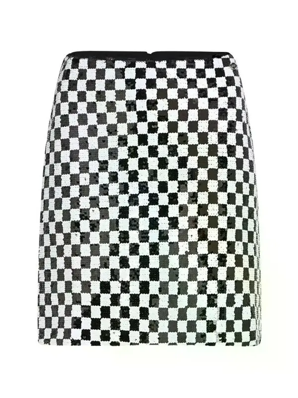 Karl Lagerfeld Checkerboard Sequin Mini Skirt