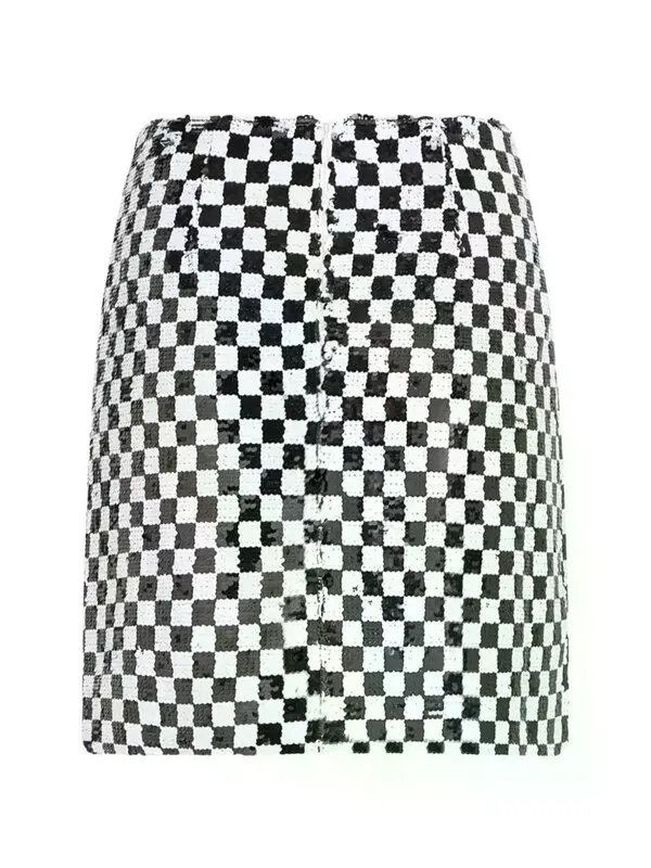 Karl Lagerfeld Checkerboard Sequin Mini Skirt
