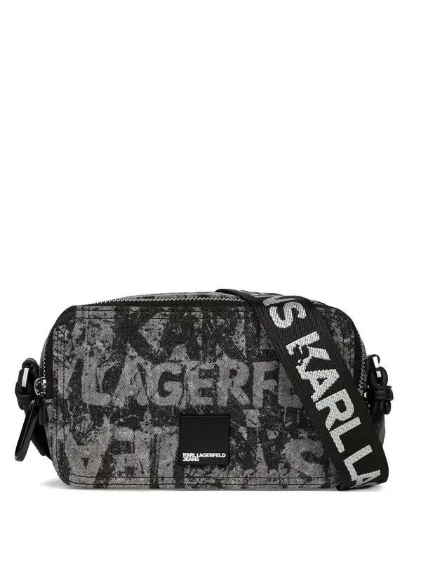 Karl Lagerfeld Logo-print Denim Camera Bag