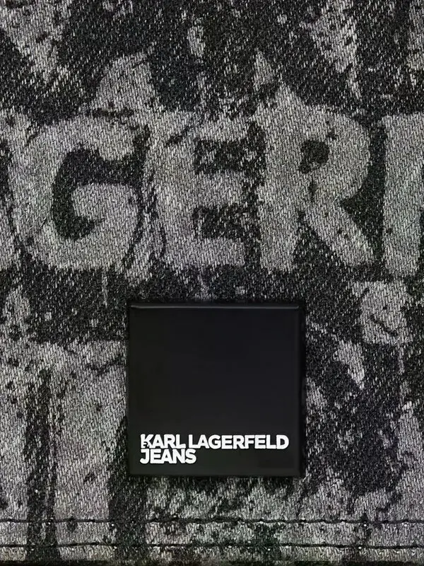 Karl Lagerfeld Logo-print Denim Camera Bag