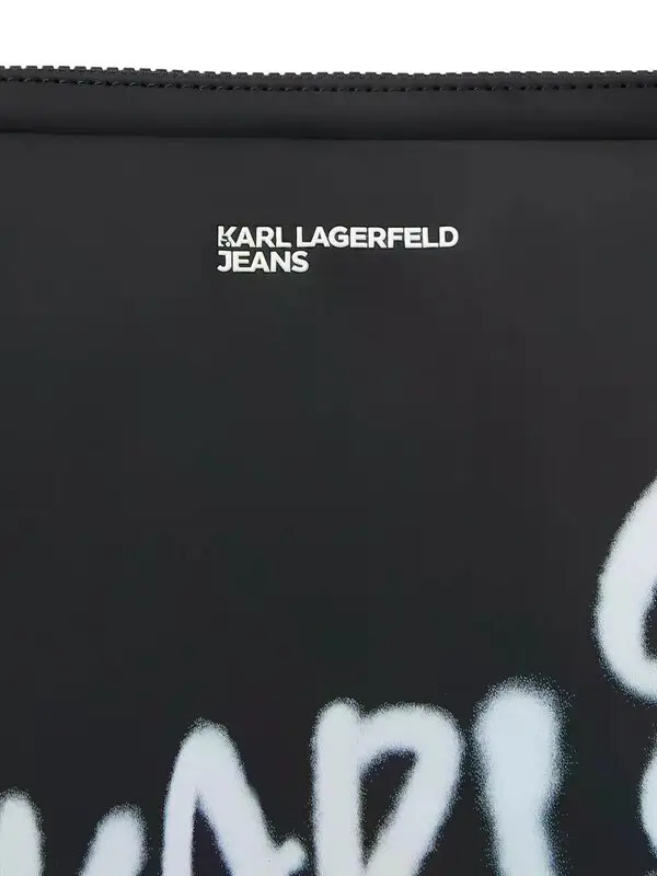 Karl Lagerfeld Graffiti-print Logo-plaque Laptop Case