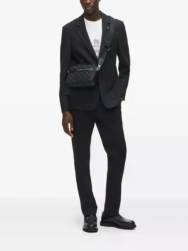 Karl Lagerfeld Monogram Jacquard Messenger Bag