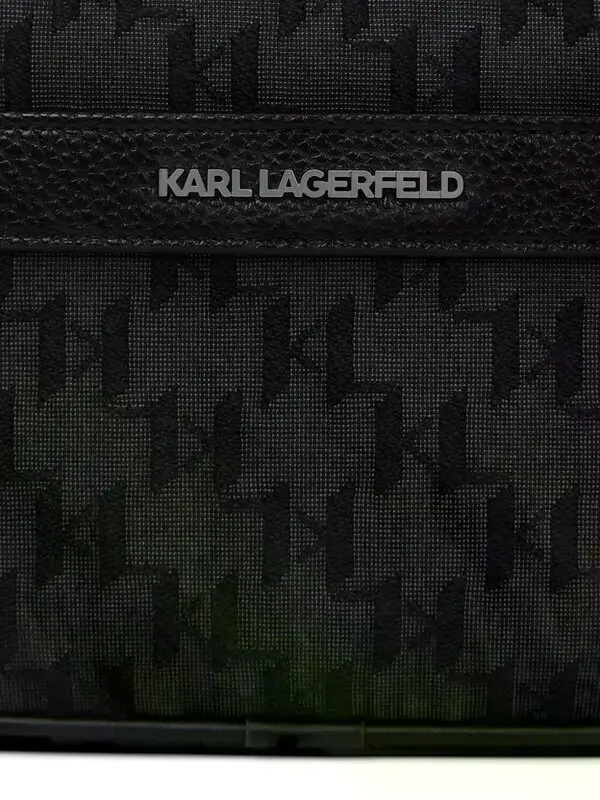 Karl Lagerfeld Monogram Jacquard Messenger Bag