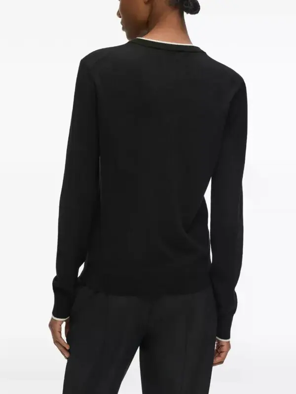 Karl Lagerfeld Merino Wool Sweater With Embroidered Logo