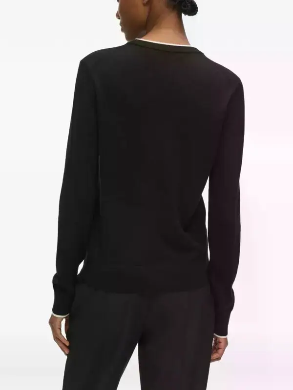 Karl Lagerfeld Merino Wool Sweater With Embroidered Logo