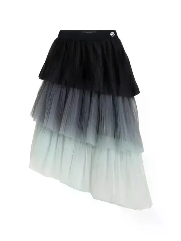 Karl Lagerfeld Asymmetric Tiered Midi Skirt