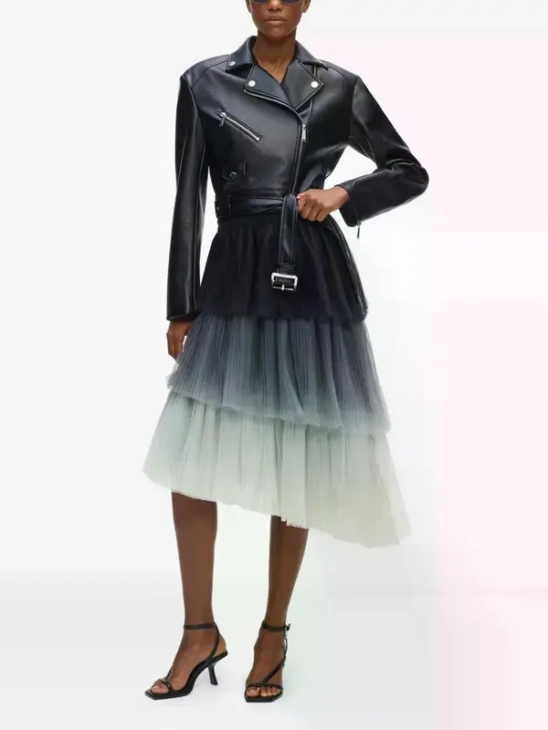 Karl Lagerfeld Asymmetric Tiered Midi Skirt