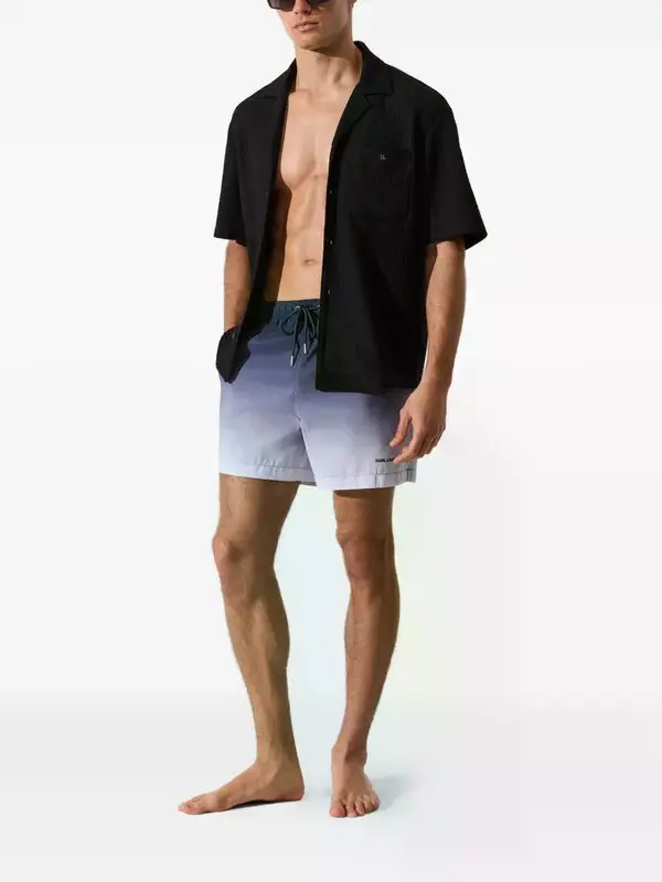 Karl Lagerfeld Ombre Print Swim Shorts