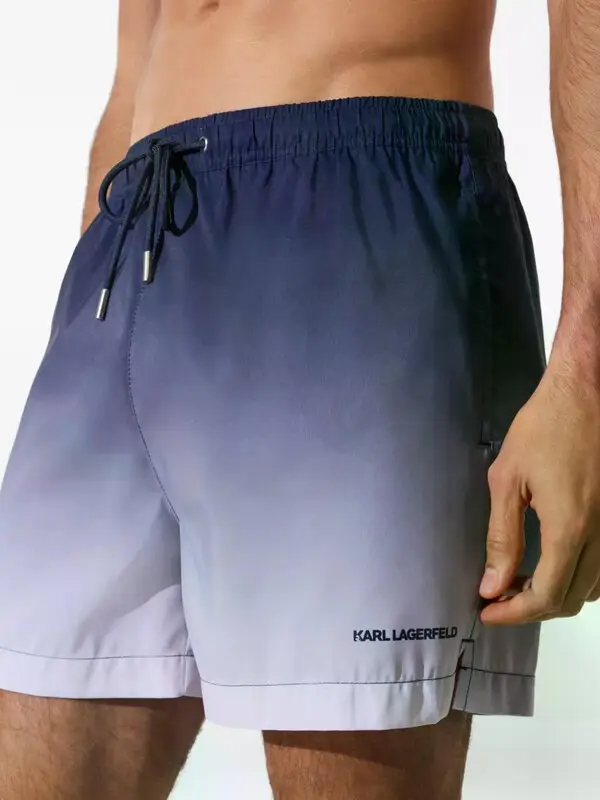 Karl Lagerfeld Ombre Print Swim Shorts