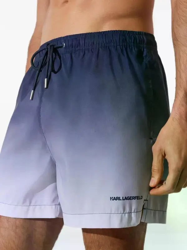 Karl Lagerfeld Ombre Print Swim Shorts