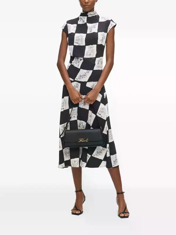 Karl Lagerfeld K/signature Shoulder Bag - Black