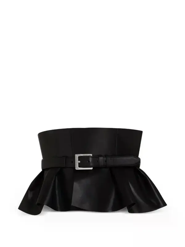Karl Lagerfeld Corset Peplum Belt - Black