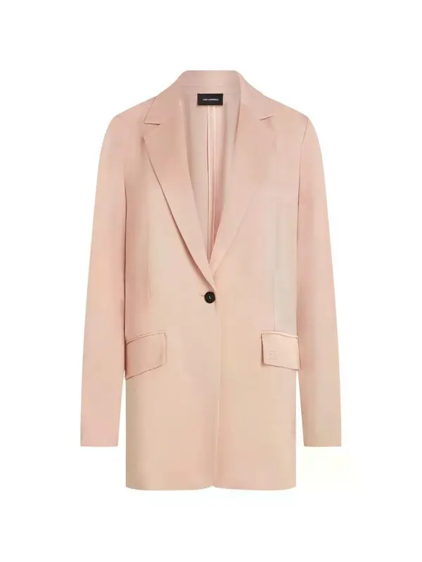 Karl Lagerfeld Single-breasted Fluid Blazer - Pink