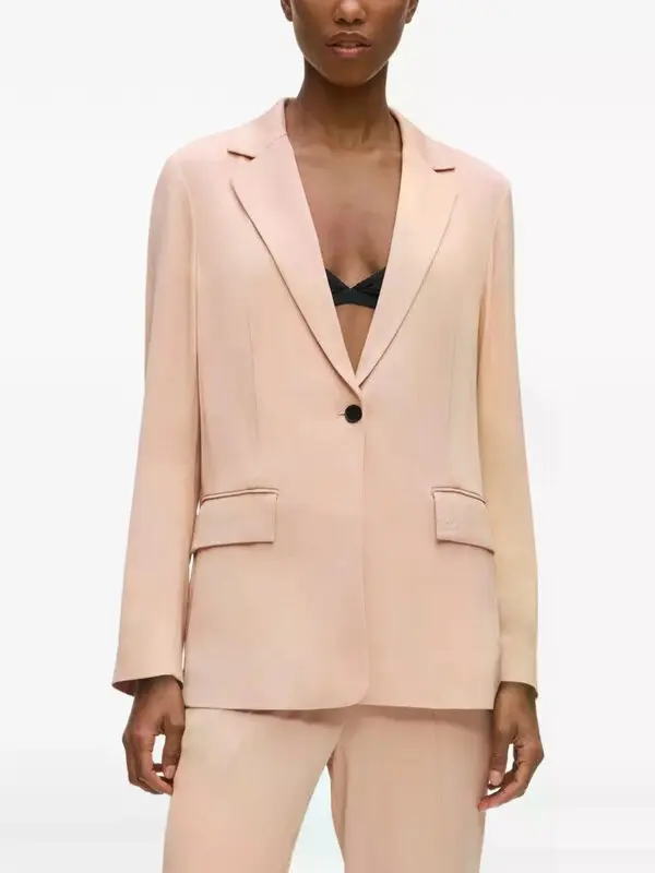 Karl Lagerfeld Single-breasted Fluid Blazer - Pink