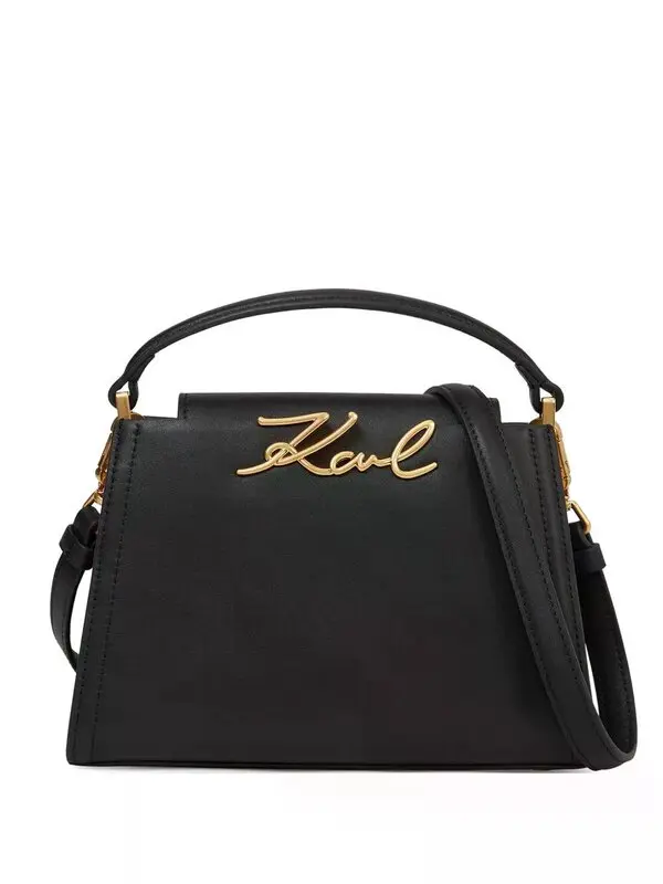 Karl Lagerfeld Signature Top-handle Crossbody Bag - Black