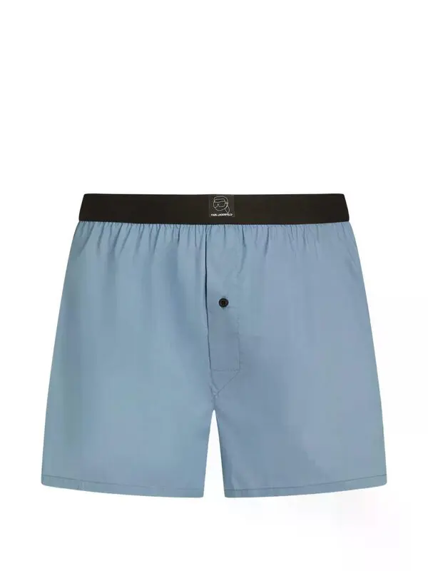 Karl Lagerfeld Ikon Woven Boxers - Blue
