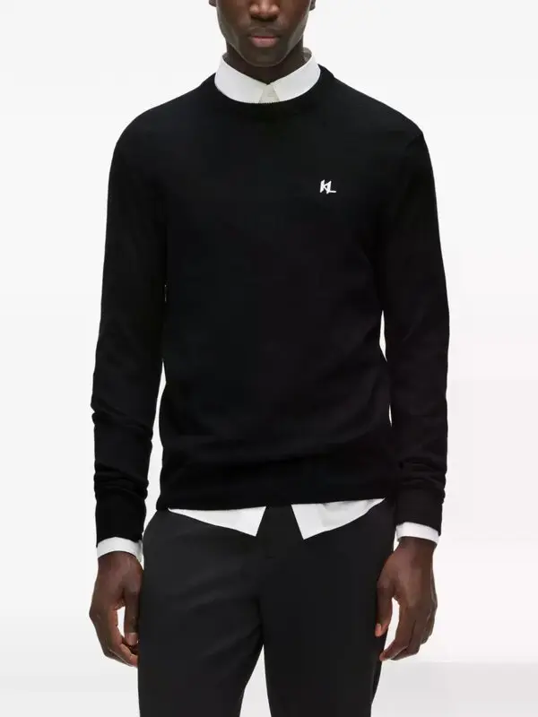 Karl Lagerfeld Merino Wool Crew Neck Sweater