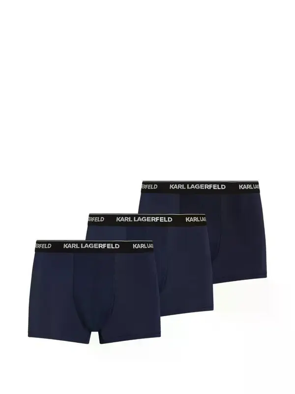 Karl Lagerfeld Logo-waistband Boxers - Blue