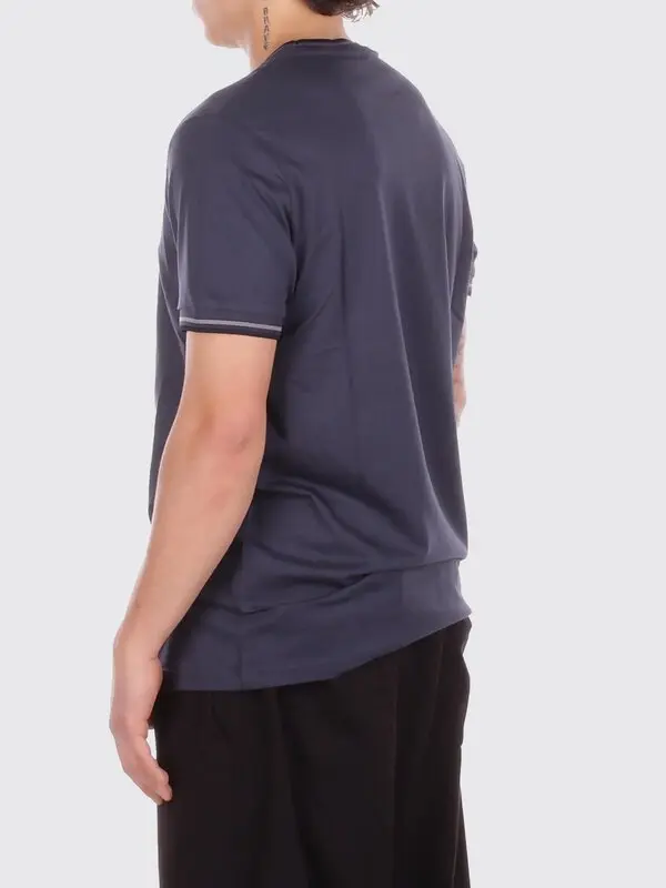 Fred Perry Cotton T-shirt With Logo - Blue
