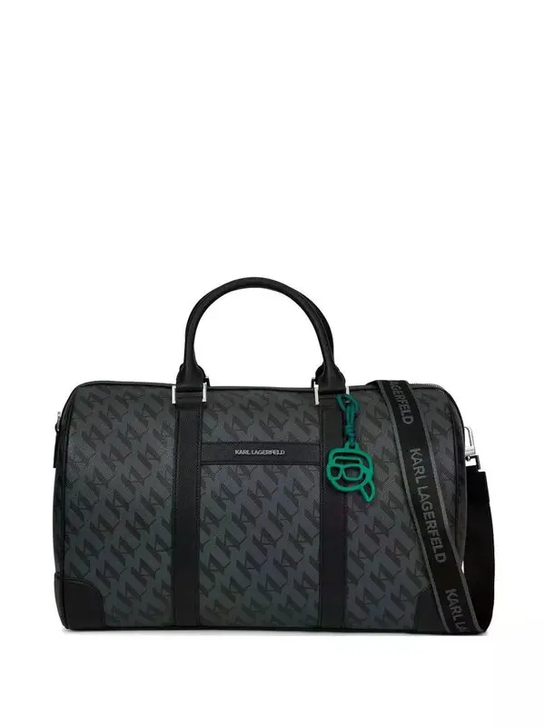 Karl Lagerfeld Ikon Monogram Duffle Bag - Grey