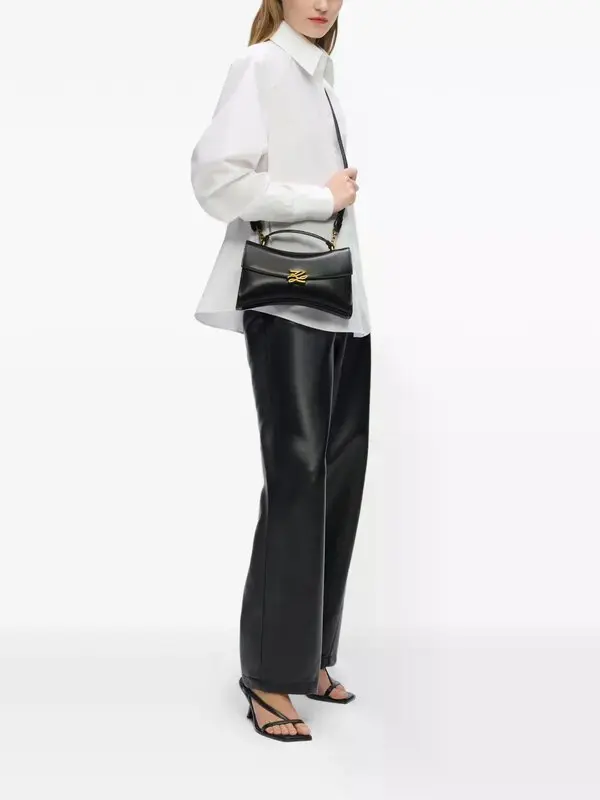 Karl Lagerfeld K/autograph Twist Top Handle Bag - Black