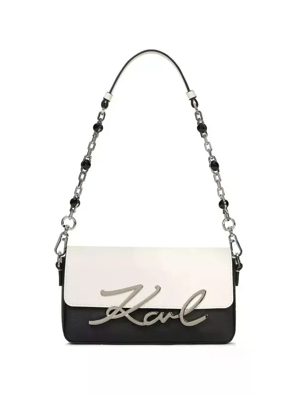 Karl Lagerfeld K/signature Bead-embellished Shoulder Bag