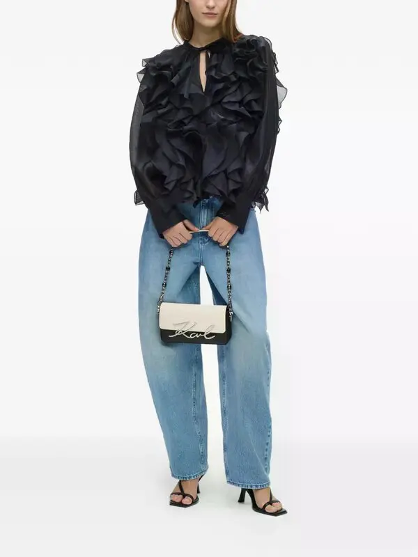 Karl Lagerfeld K/signature Bead-embellished Shoulder Bag