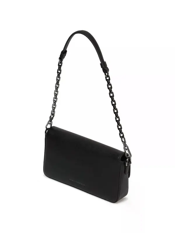 Karl Lagerfeld Small K/signature Chain Shoulder Bag - Black