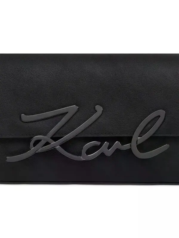 Karl Lagerfeld Small K/signature Chain Shoulder Bag - Black