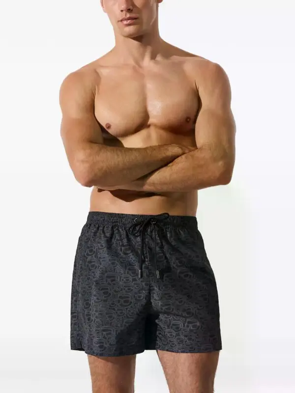 Karl Lagerfeld Ikon Sketch Face Swim Shorts