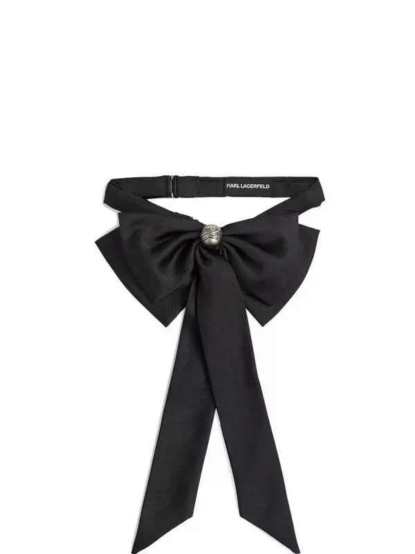 Karl Lagerfeld Embellished Bow Accessory - Black