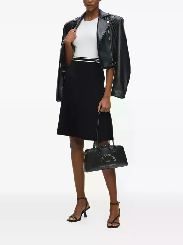 Karl Lagerfeld Cable-knit A-line Mini Dress