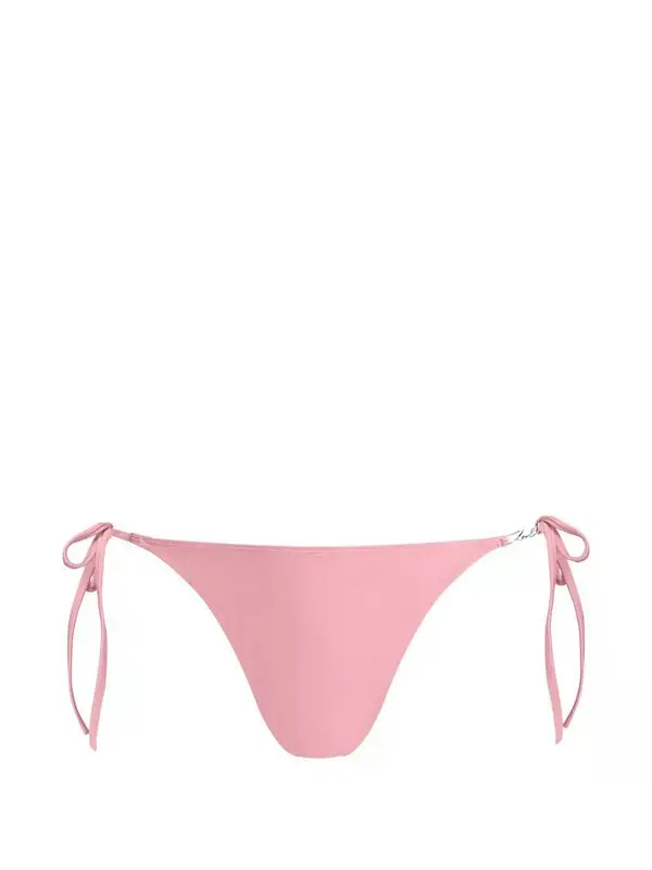 Karl Lagerfeld Signature Side-tie Bikini Briefs - Pink