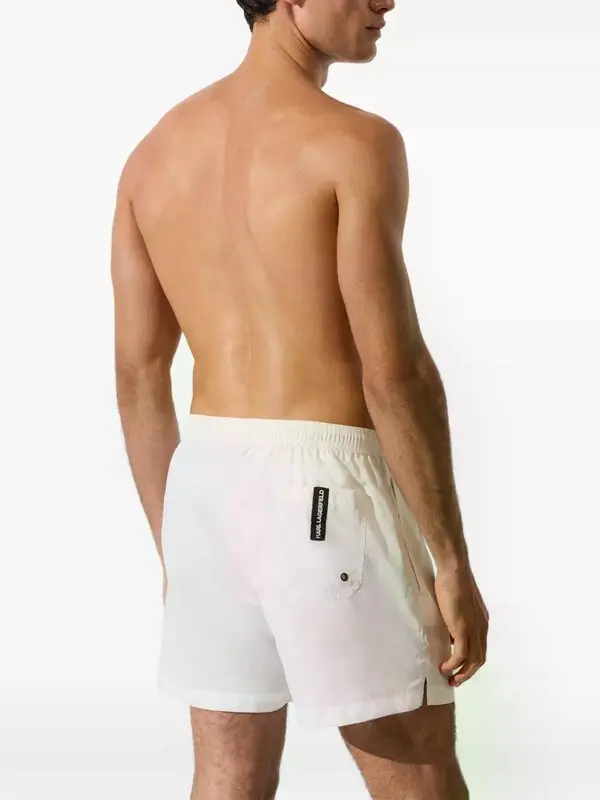 Karl Lagerfeld Logo Print Swim Shorts