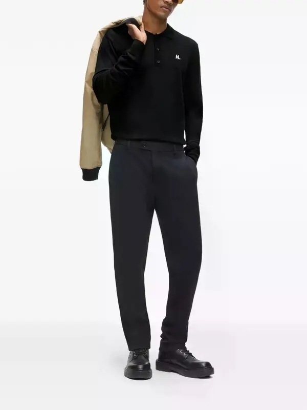 Karl Lagerfeld Logo-embroidered Polo Shirt
