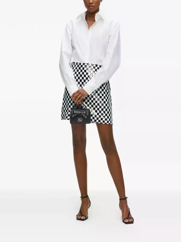 Karl Lagerfeld K/autograph Eyelet-embellished Bow Top Handle Bag