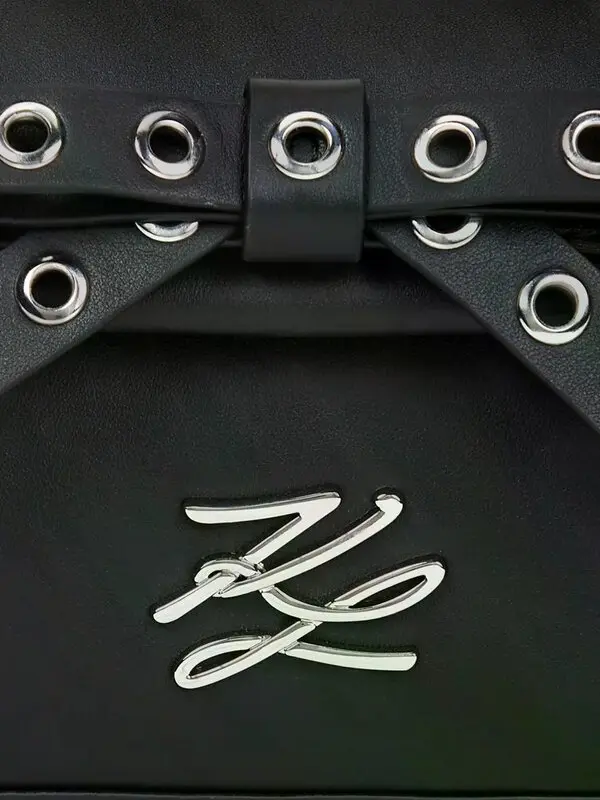 Karl Lagerfeld K/autograph Eyelet-embellished Bow Top Handle Bag
