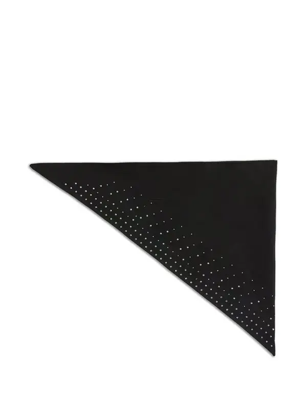 Karl Lagerfeld Autograph Rhinestone Triangle Scarf - Black
