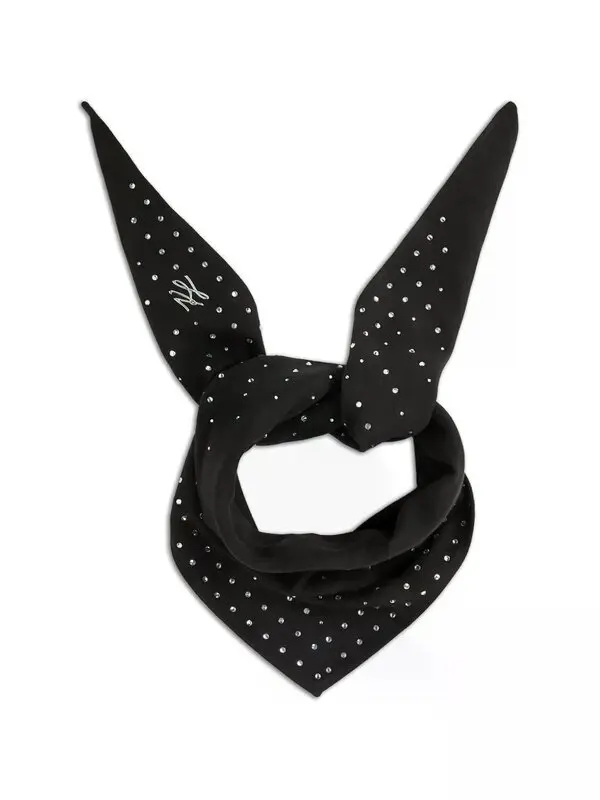 Karl Lagerfeld Autograph Rhinestone Triangle Scarf