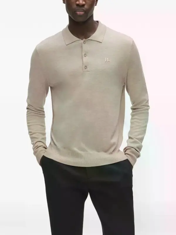 Karl Lagerfeld Long-sleeved Polo Shirt