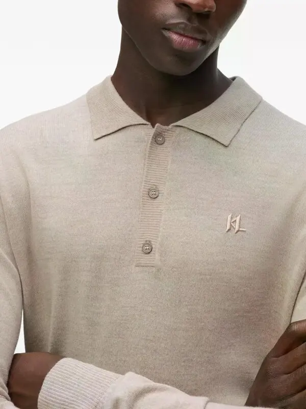 Karl Lagerfeld Long-sleeved Polo Shirt