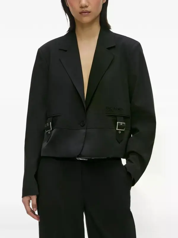 Karl Lagerfeld Cropped Blazer With Buckle Detail