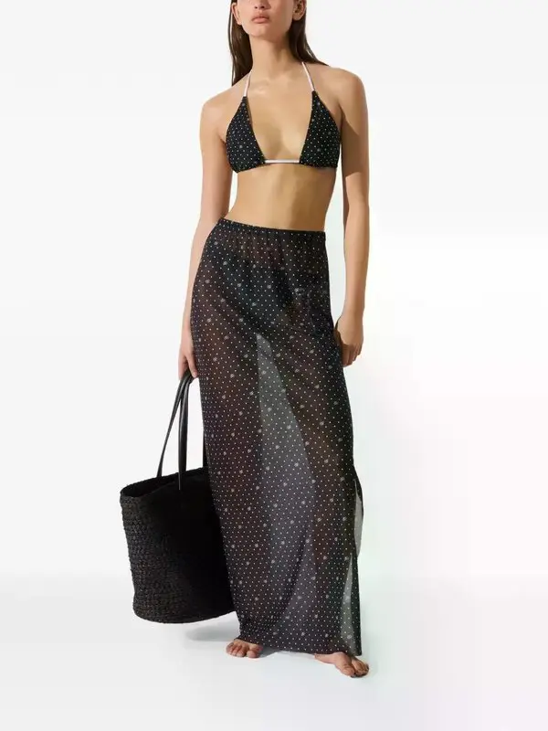 Karl Lagerfeld Polka-dot Mesh Pareo