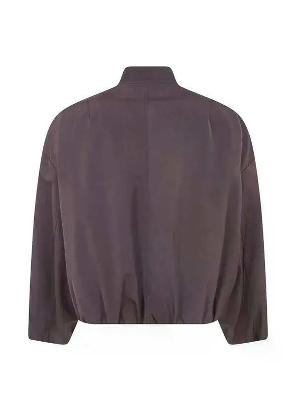 DRHOPE Zip-up Bomber Jacket With Zip-fastening Sleeve Pocket - Brown